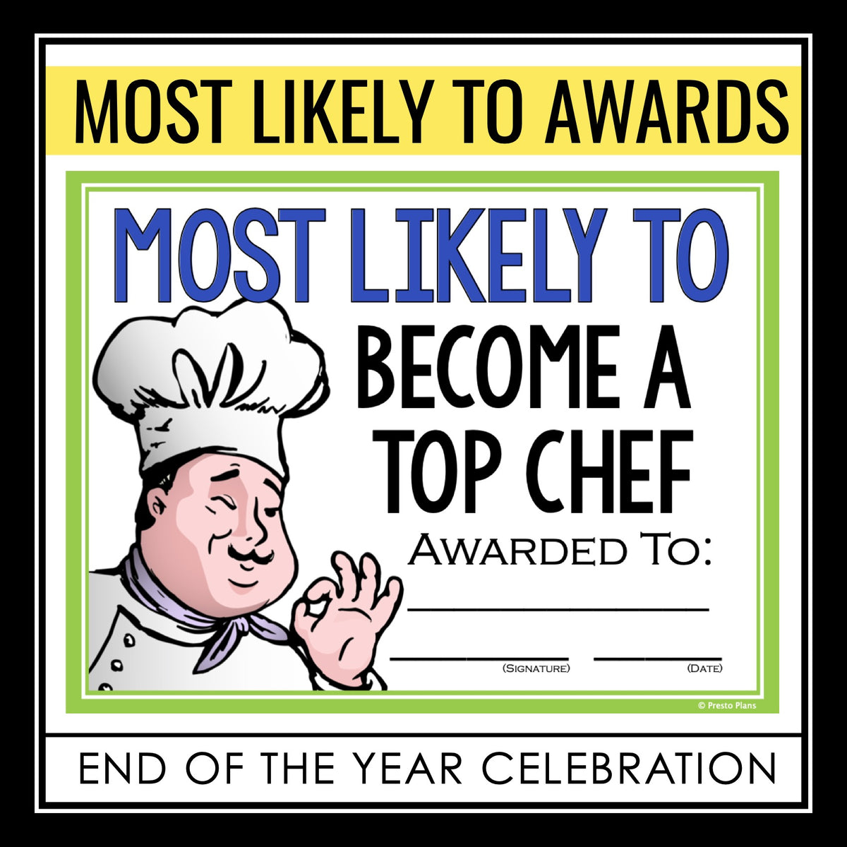 End of the Year Awards - Most Likely To Edition Student Award Certific ...