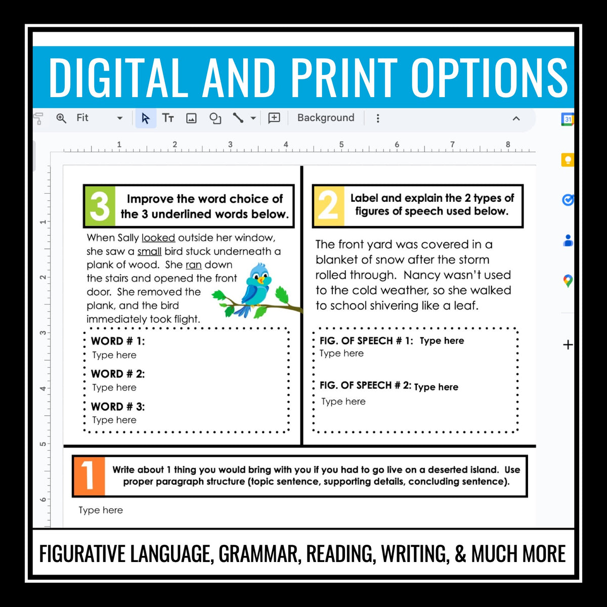 English Bell Ringers - Grammar, Vocab, Reading, Writing - Digital Prin ...