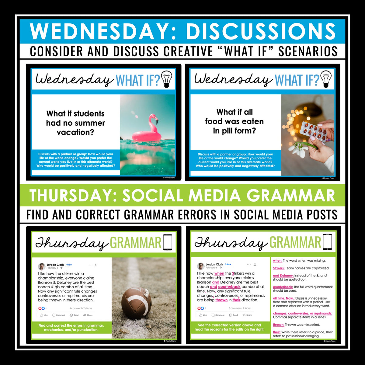 English Bell Ringers Lit Terms, Grammar, Vocabulary - Digital Print Bu ...