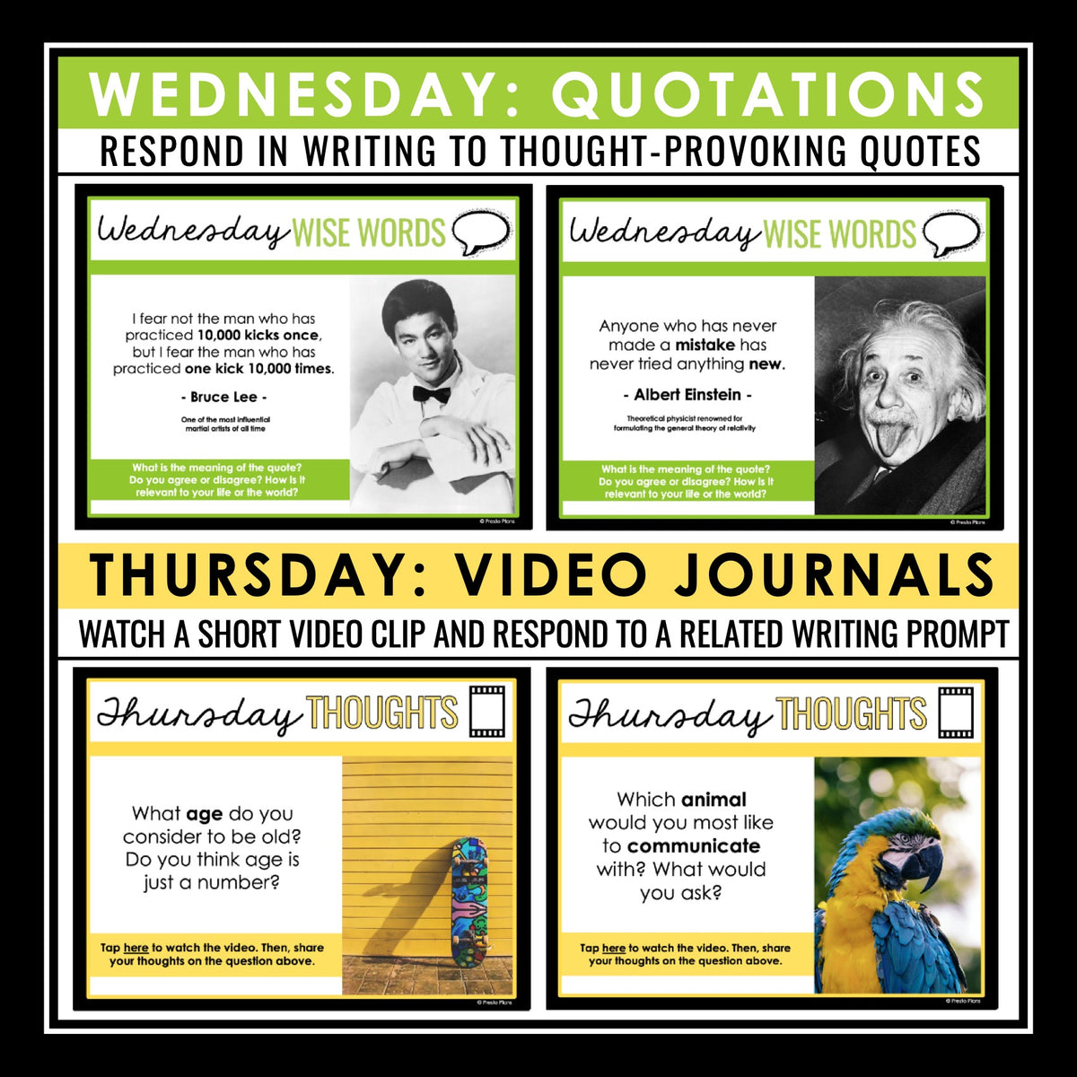 English Bell Ringers - ELA Grammar Vocabulary Figurative Language Vide ...