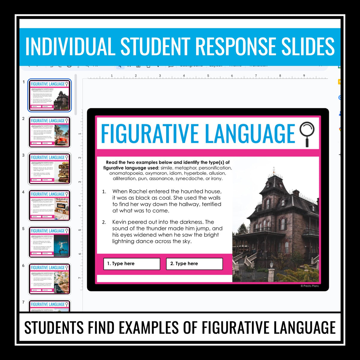 Figurative Language Digital Bell Ringers and Task Cards - Literary Dev ...