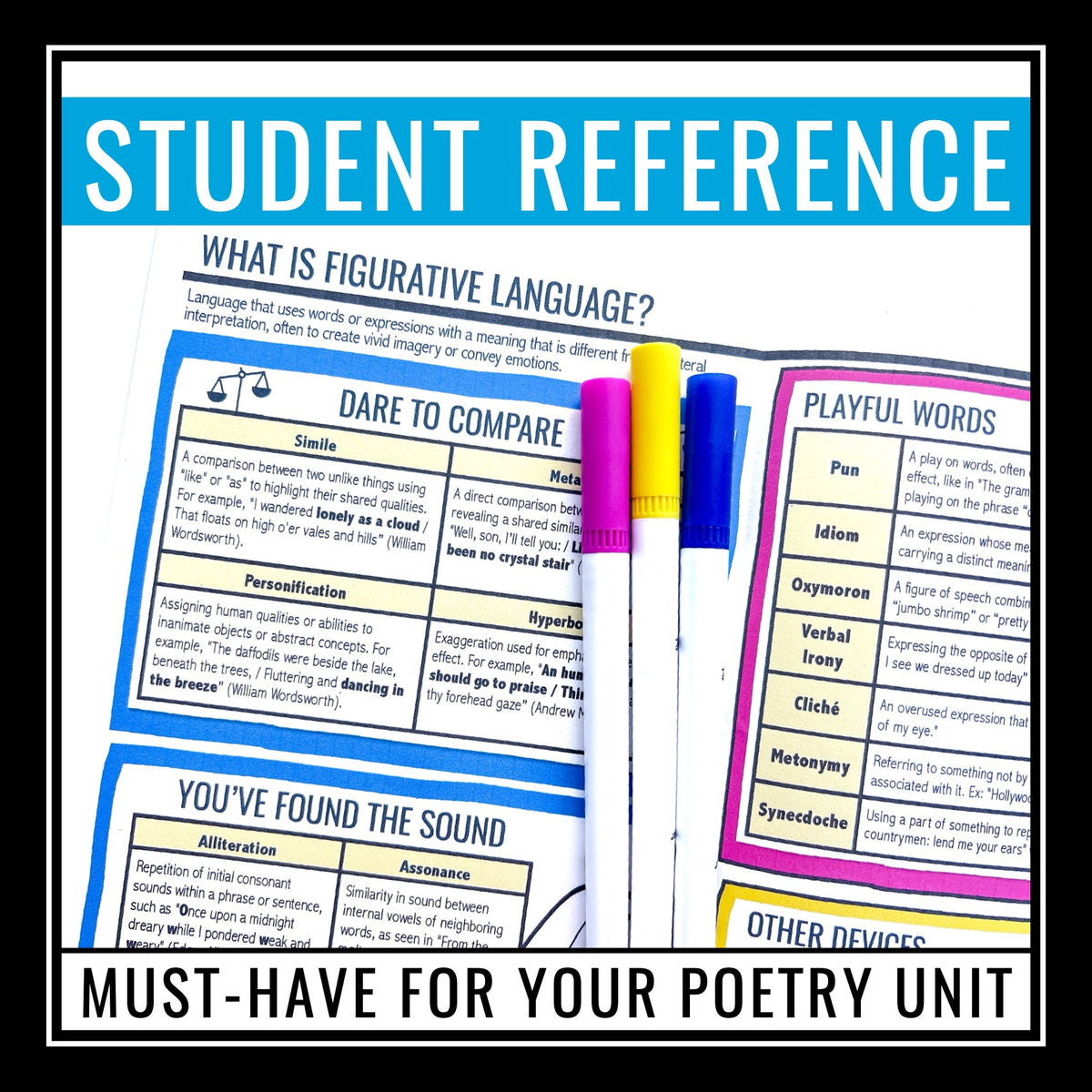 Figurative Language Introduction Booklet - Literary Devices Student Re ...