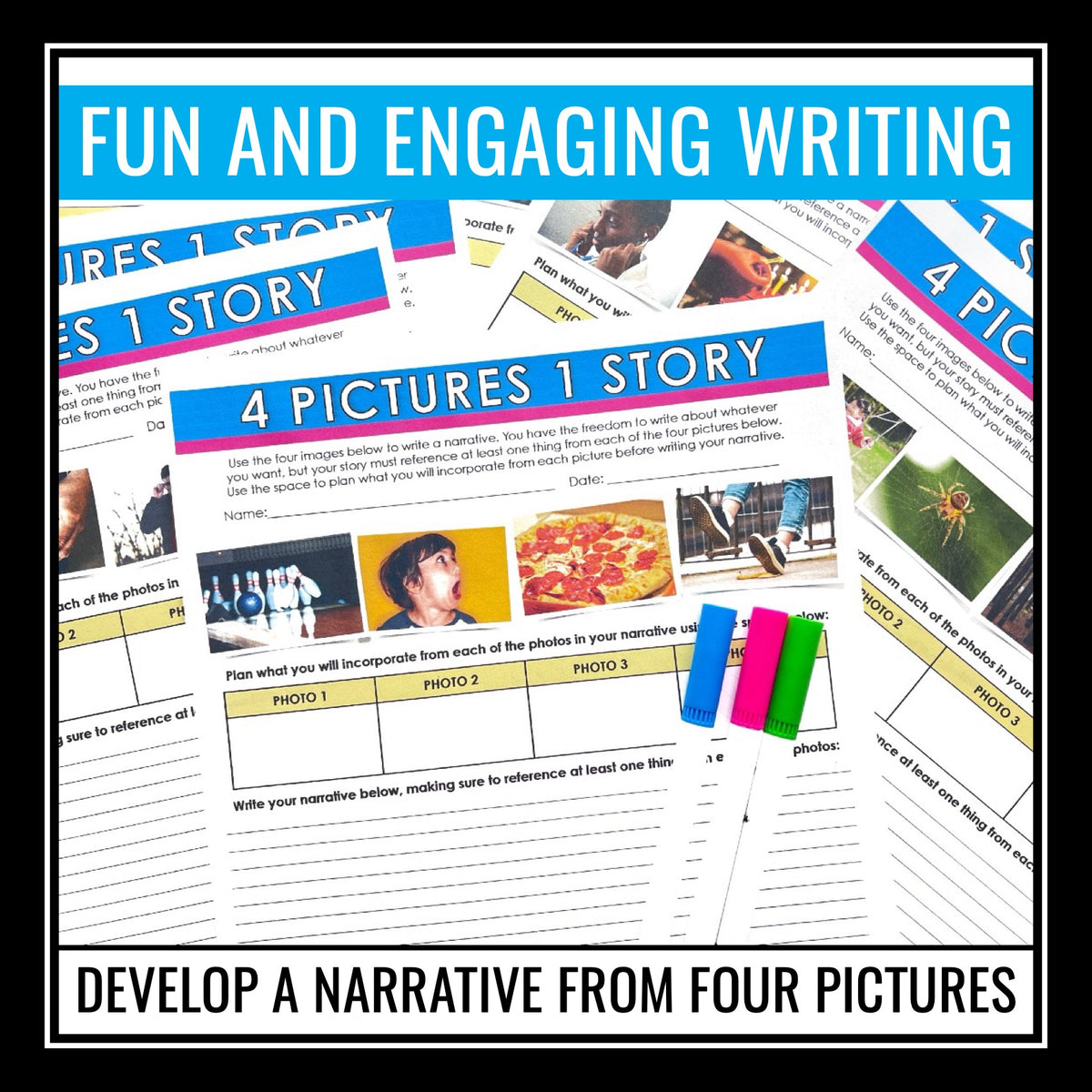 Narrative Writing Assignments with Visual Story Starters - 4 Pictures ...