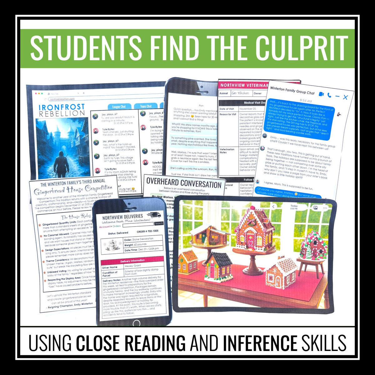 Christmas Reading Inference Mystery - Who Destroyed the Gingerbread Ho ...