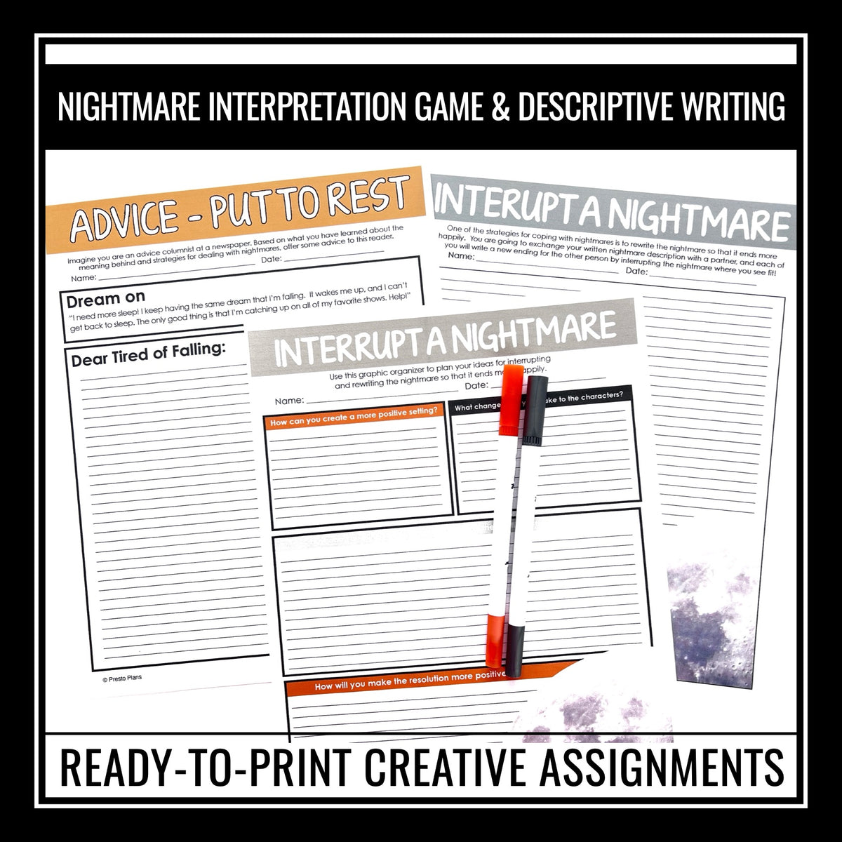 Halloween Nonfiction Assignments - Nightmares Activities and Creative ...