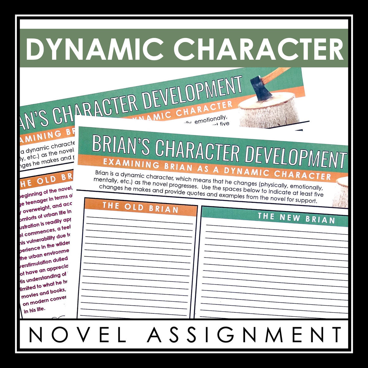Hatchet Character Assignment - Analyzing Brian from Gary Paulsen's Nov ...