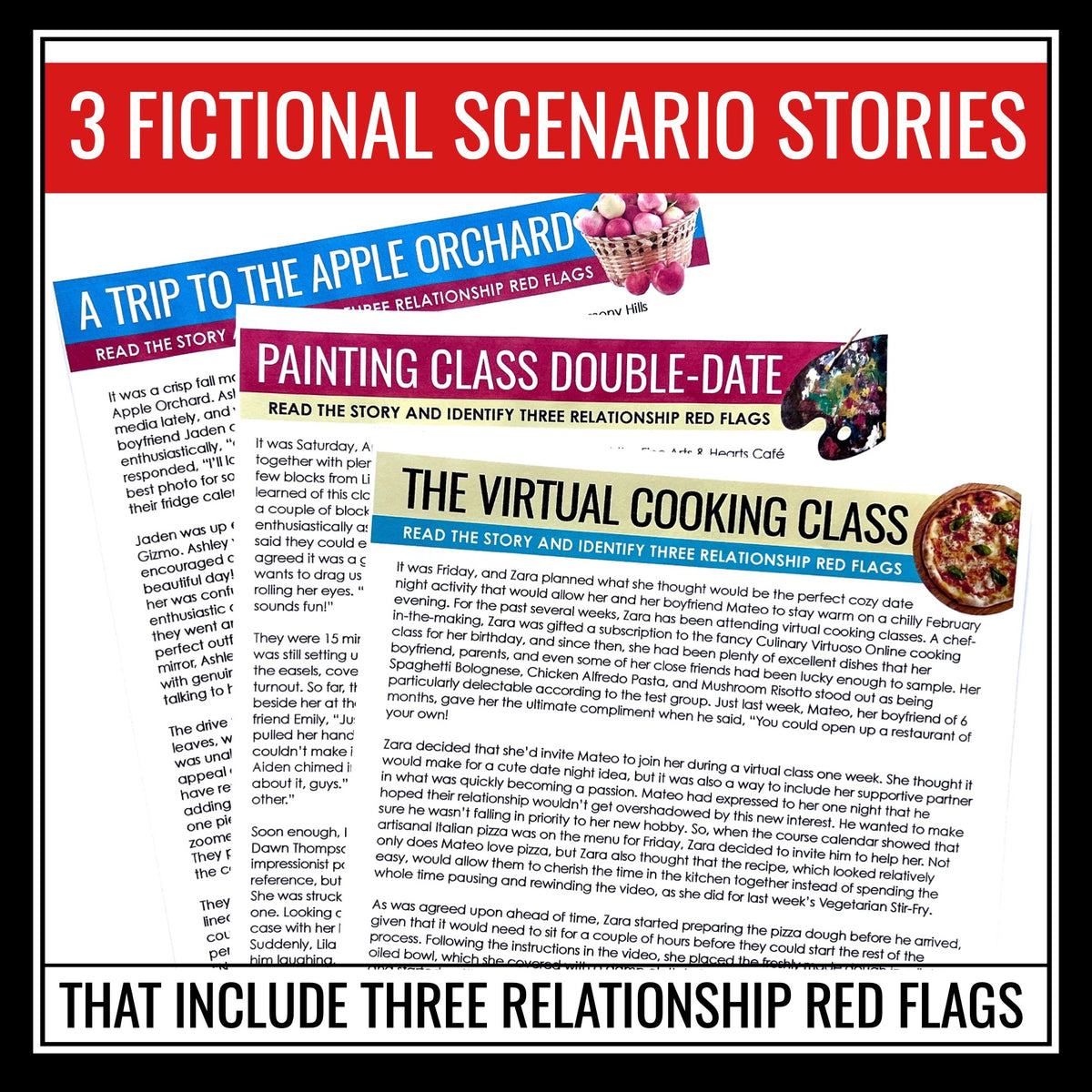 Healthy Relationships SEL Lesson & Red Flags Reading Activity - Health ...