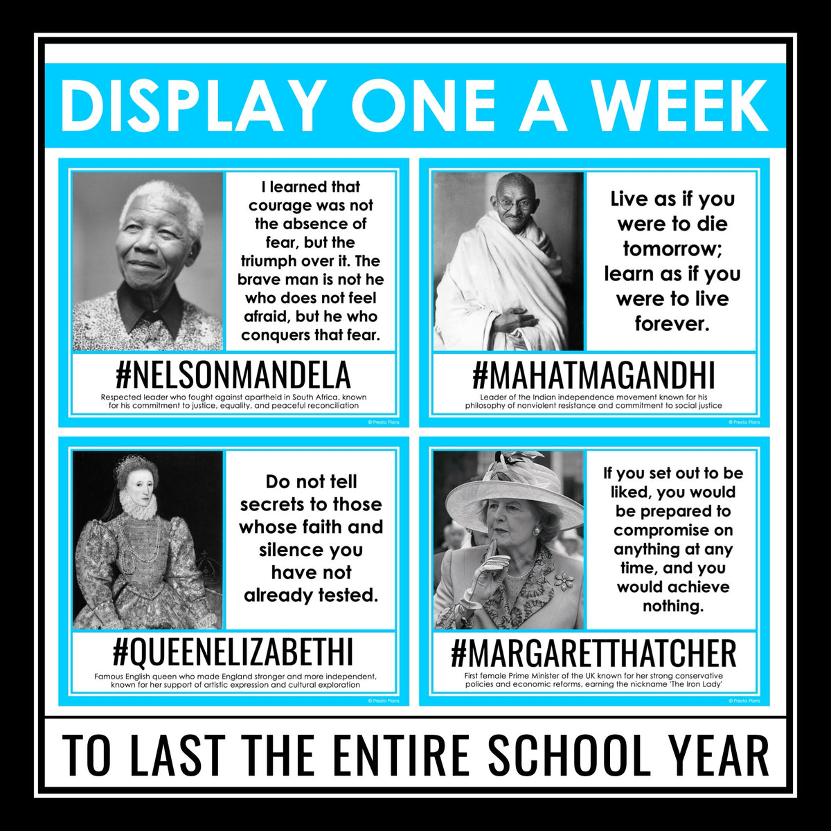 History Posters - Hashtag Quotes Bulletin Board Display Decor and Assi ...