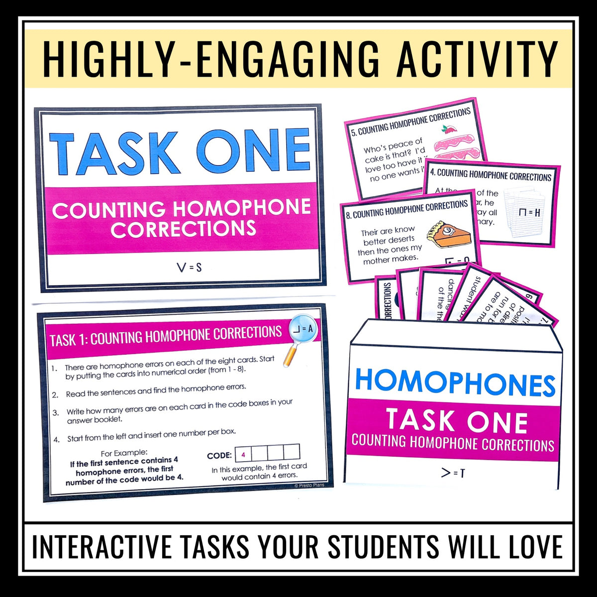 Homophones Escape Room Activity - Breakout Stations Grammar Review Gam ...