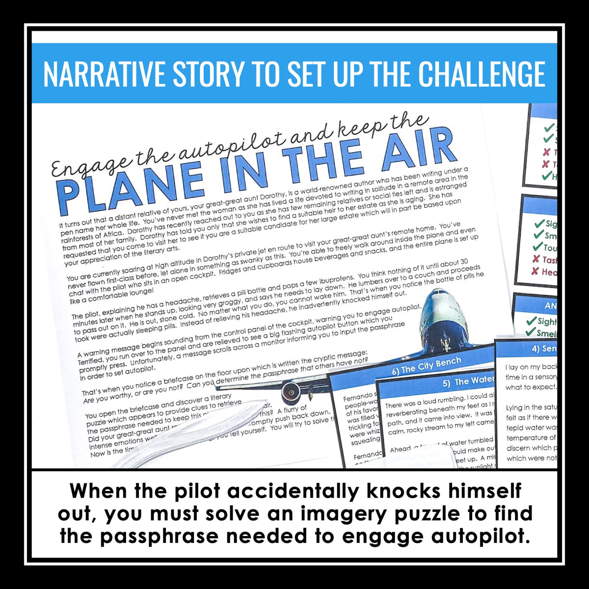 Imagery Presentation and Sensory Details Escape Room Close Reading Act ...