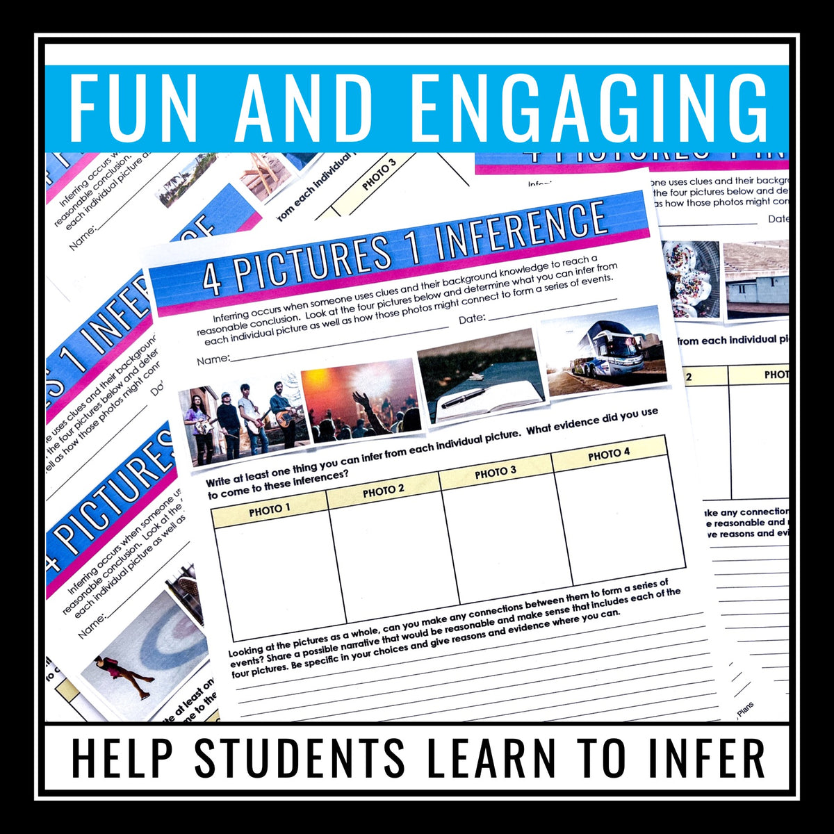 Inference Activity - Pictures and Photos Inferencing Activities and As ...