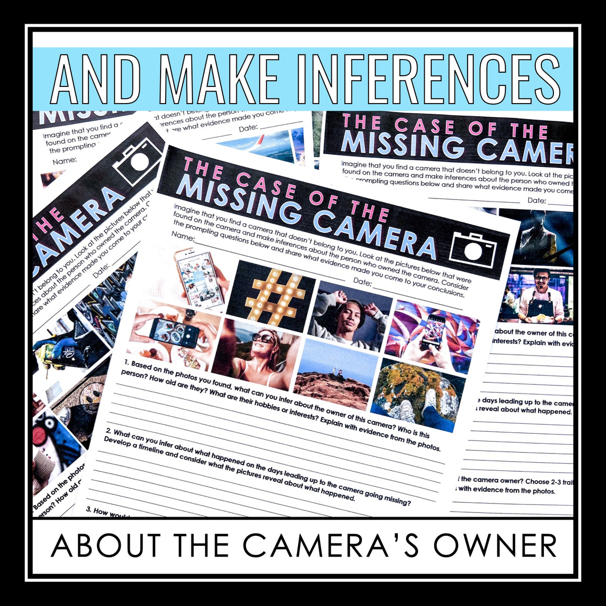 Inference Activities - Making Inferences with Pictures Missing Camera ...