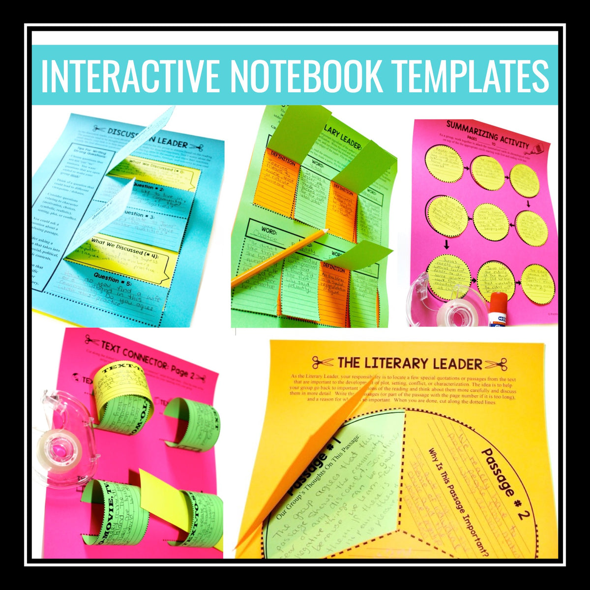 Literature Circle or Book Club Interactive Notebook Templates and Assi ...