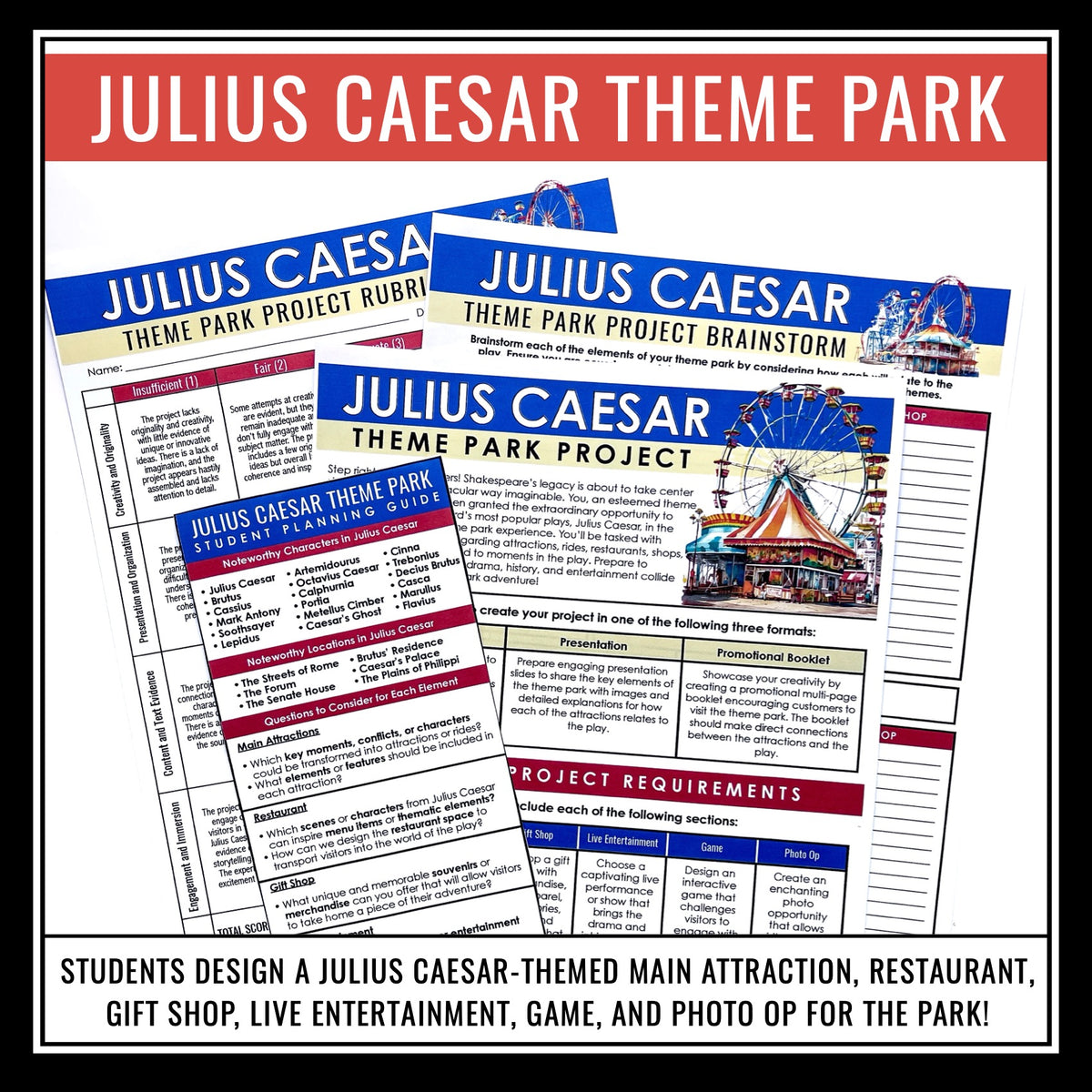 Julius Caesar Project - Create a Caesar Theme Park Based on Shakespear ...