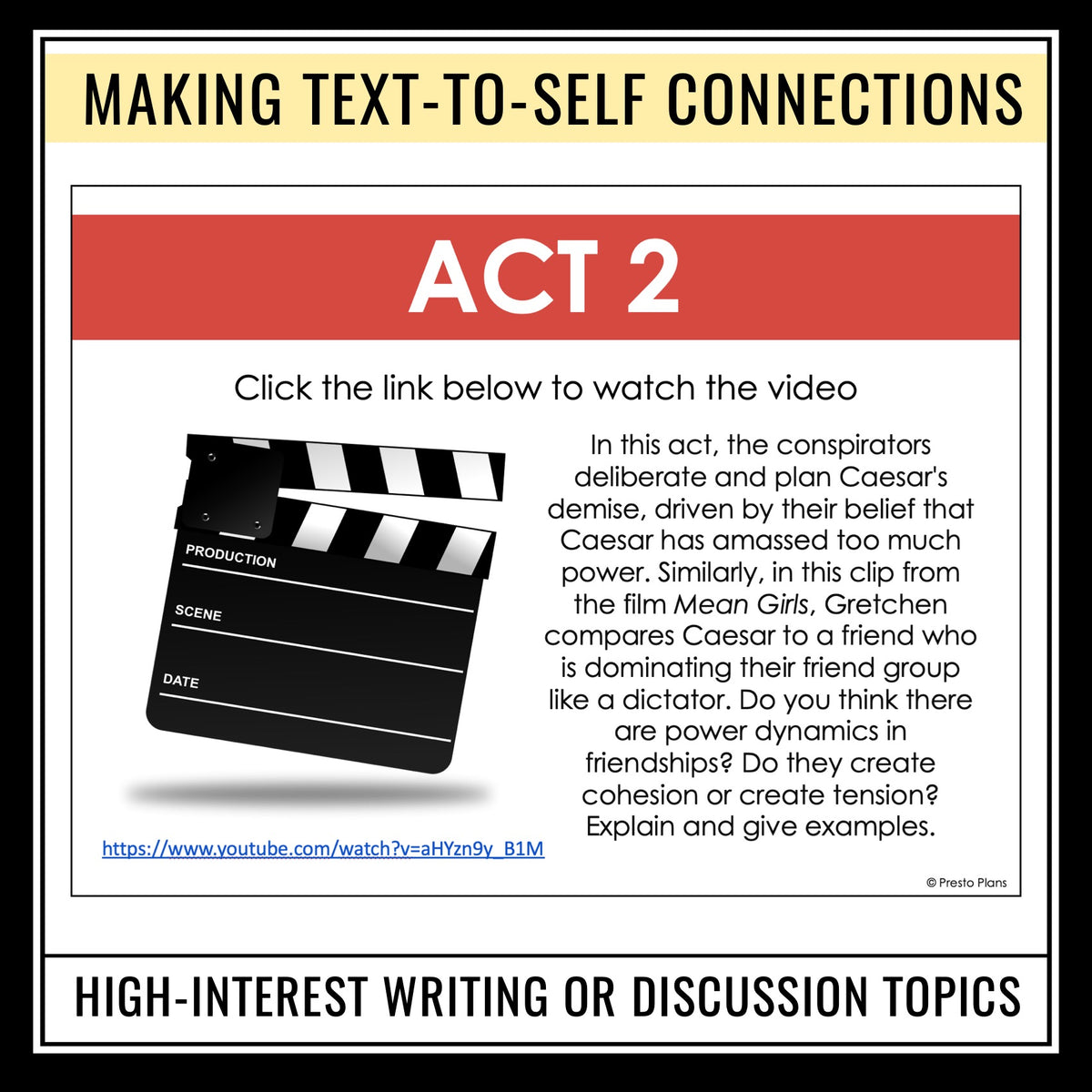 Julius Caesar Writing Prompts - Videos & Journal Writing Topics - Shak ...