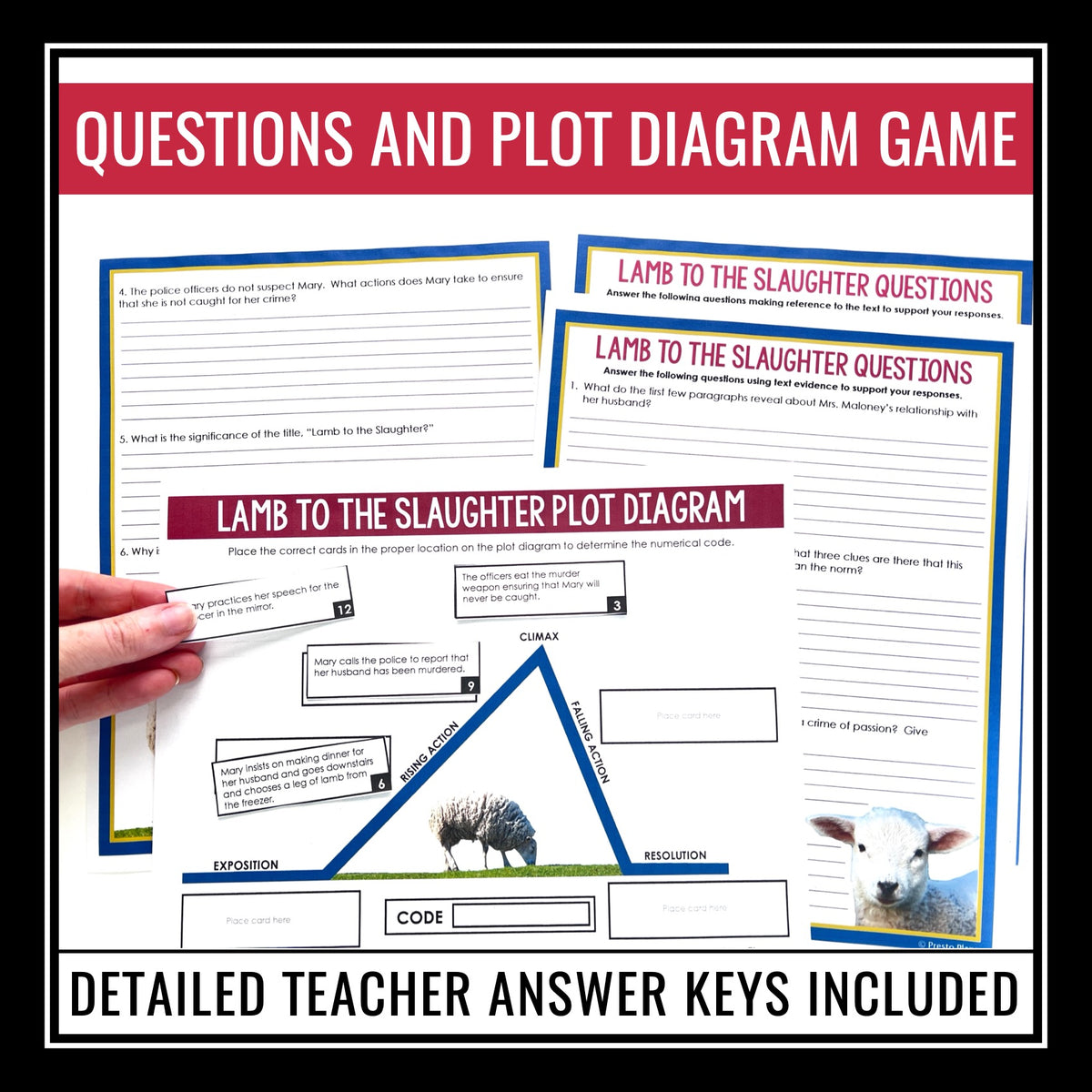 Lamb to the Slaughter by Roald Dahl - Short Story Unit Activities & As ...