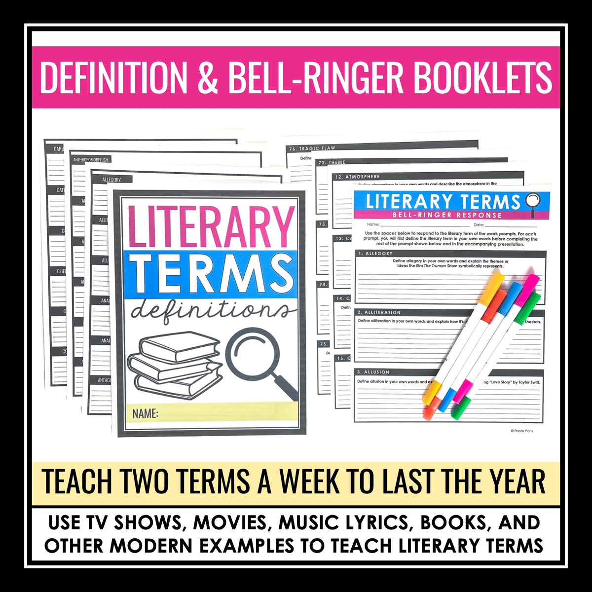 Literary Devices - Weekly Figurative Language, Story Elements, & Liter ...