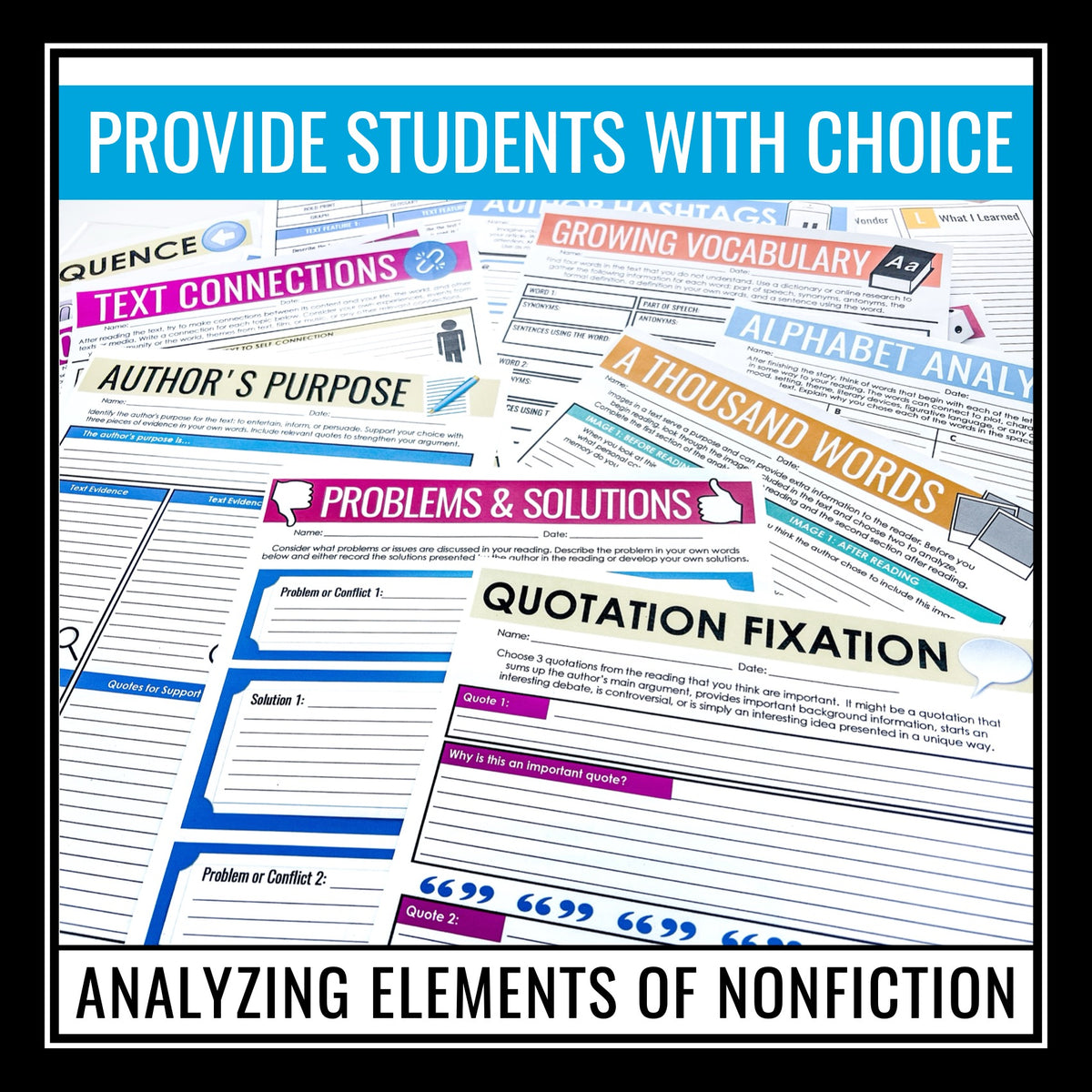 Nonfiction Assignments For Any Text - Fun Informational Text Reading A ...