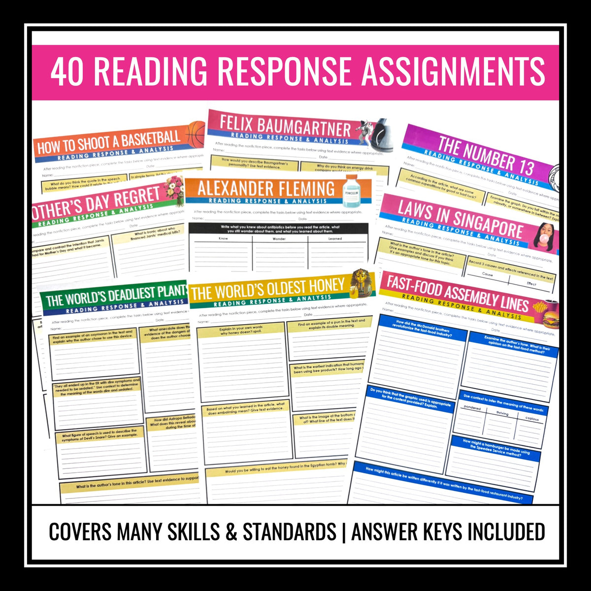 Nonfiction Article of the Week - Reading Comprehension & Analysis Acti ...