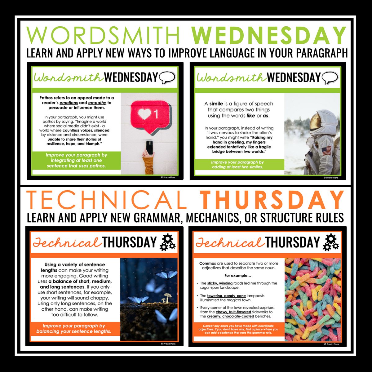 Paragraph of the Week - Writing Bell Ringers for English - Digital Pri ...