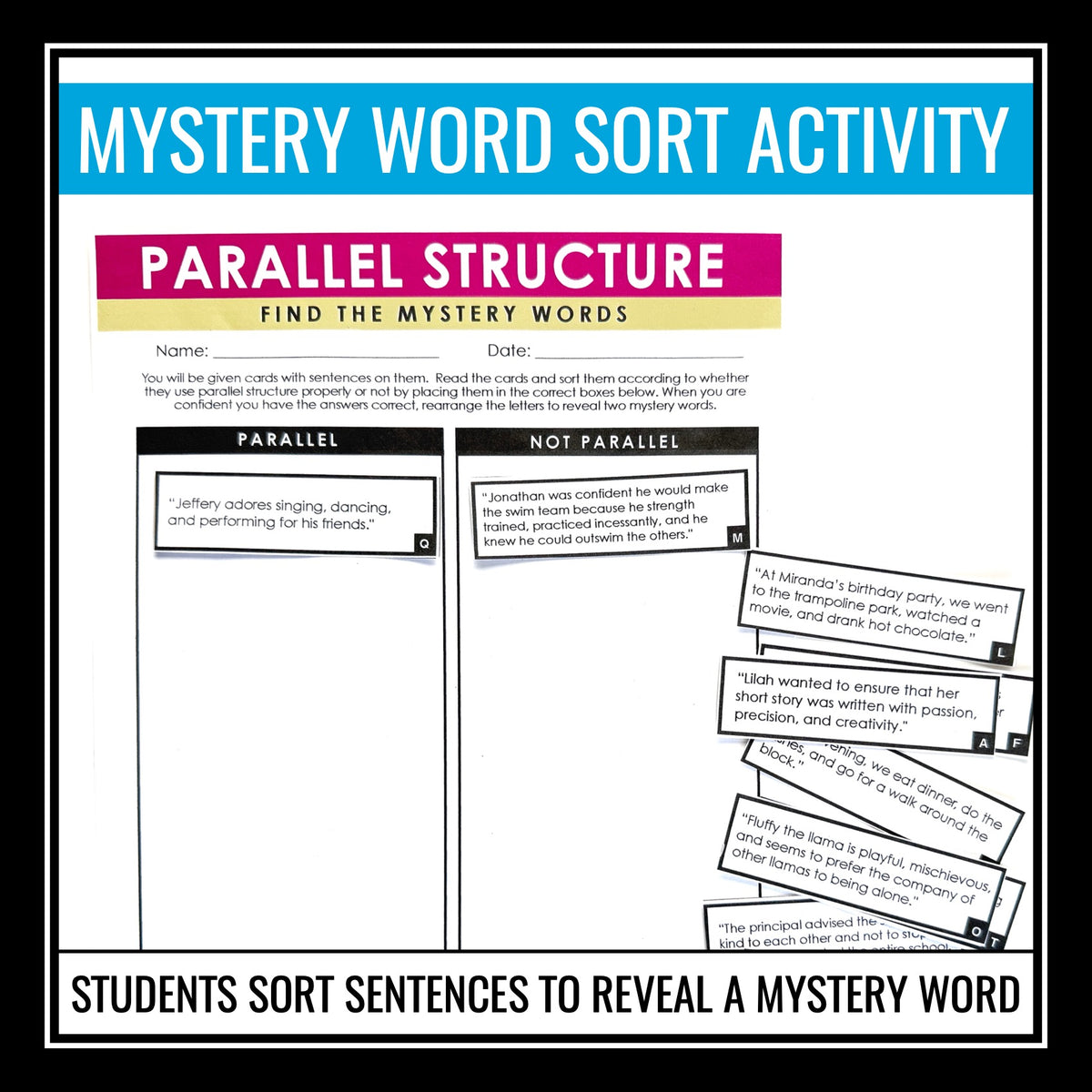 Parallel Structure Grammar Presentation Lesson, Activities, and Assign ...