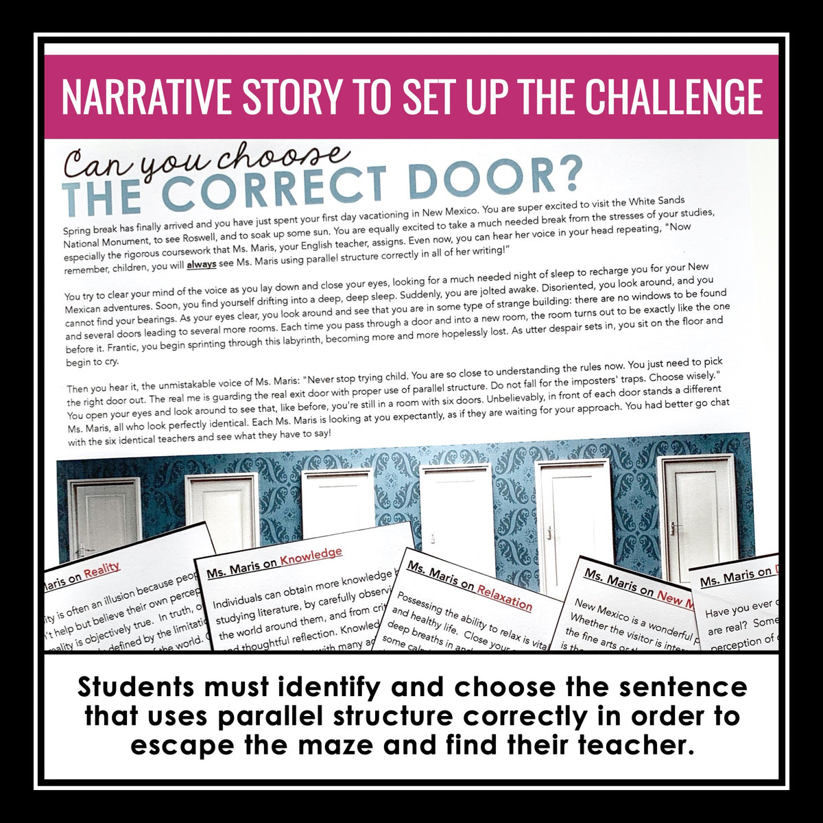Parallel Structure Grammar Activity Escape Room Challenge, Presentatio ...