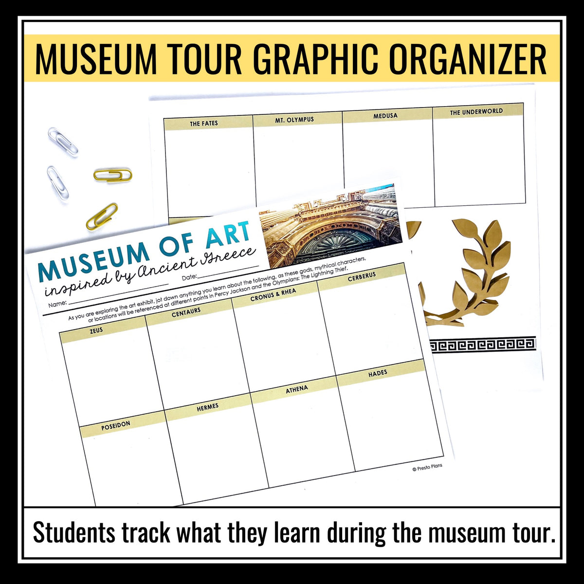 Percy Jackson and The Lightning Thief Activity - Greek Art Museum & Ar ...