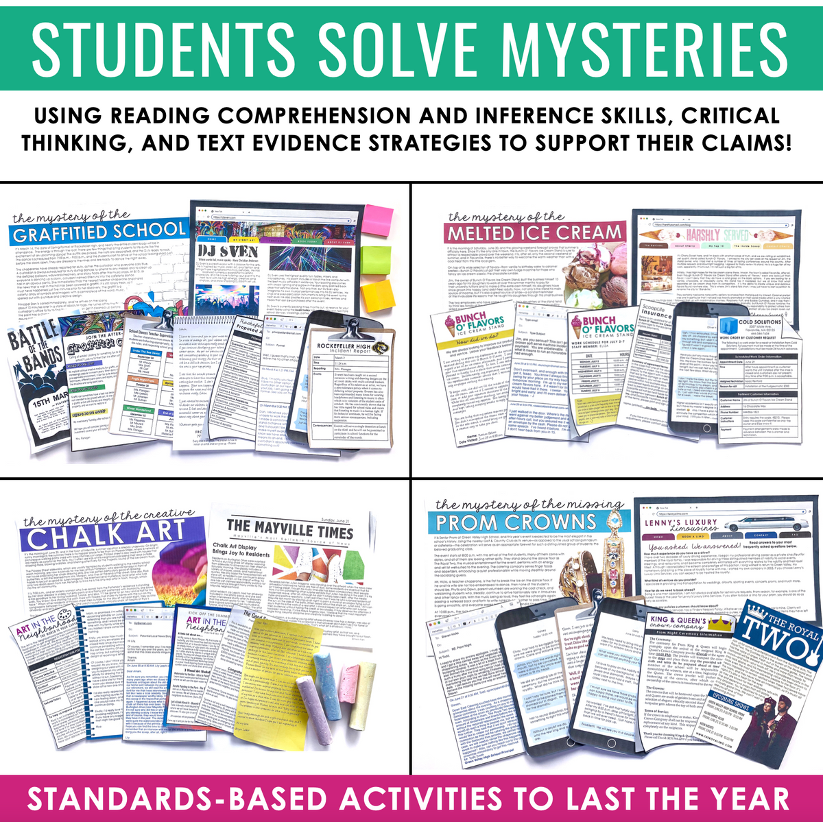 Reading Mysteries Program - Full Year Close Reading Inference Activiti ...