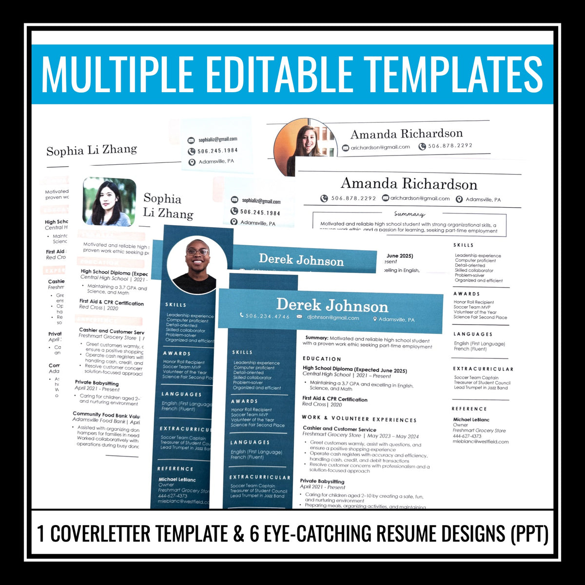 Resume and Cover Letter Lesson, Editable Templates, Checklists, and Or ...