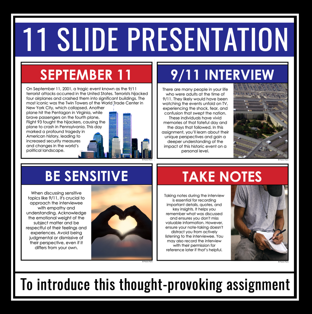 September 11 Assignment - Interview Activity for 9/11 Patriot Day ...