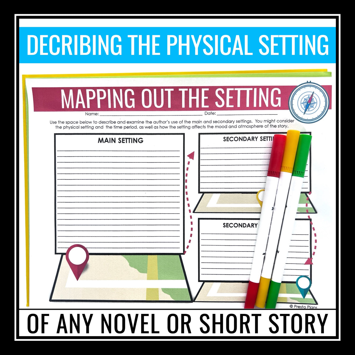 Setting Assignment for Any Novel or Short Story - Story Elements Liter ...