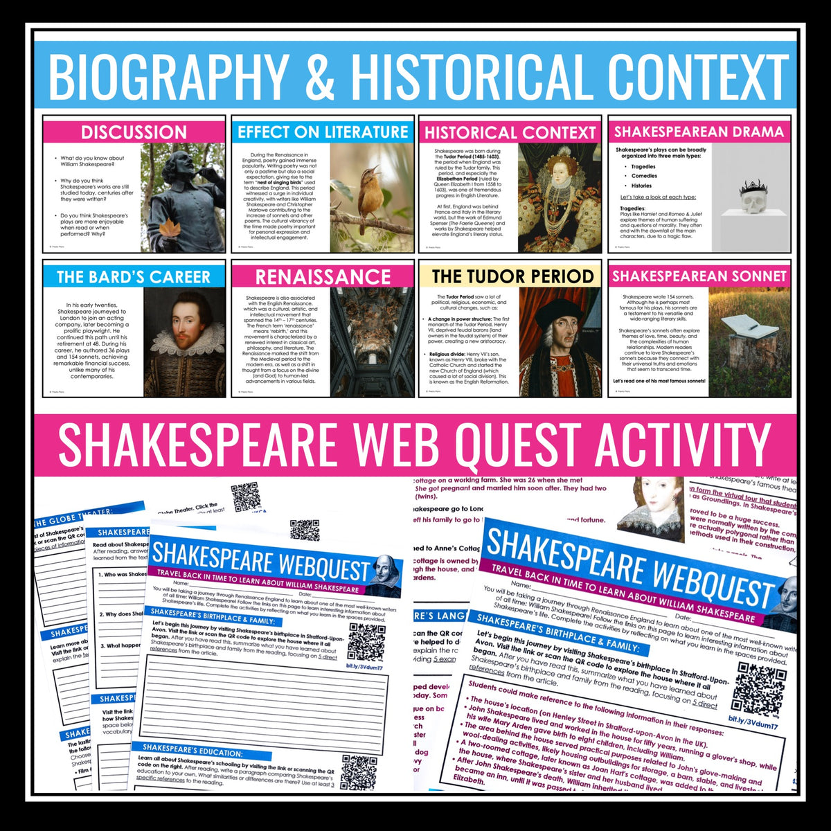 Shakespeare Introductory Resources - Slides, Activities, Assignments ...