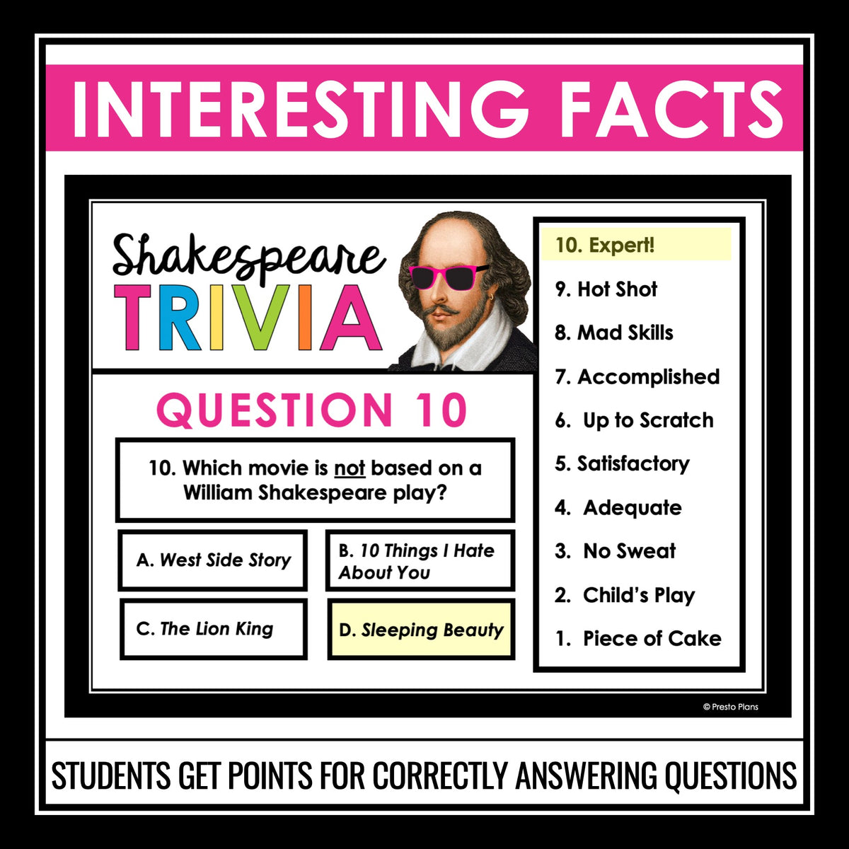 Shakespeare Game - Interactive Slideshow Introduction to Shakespeare T ...