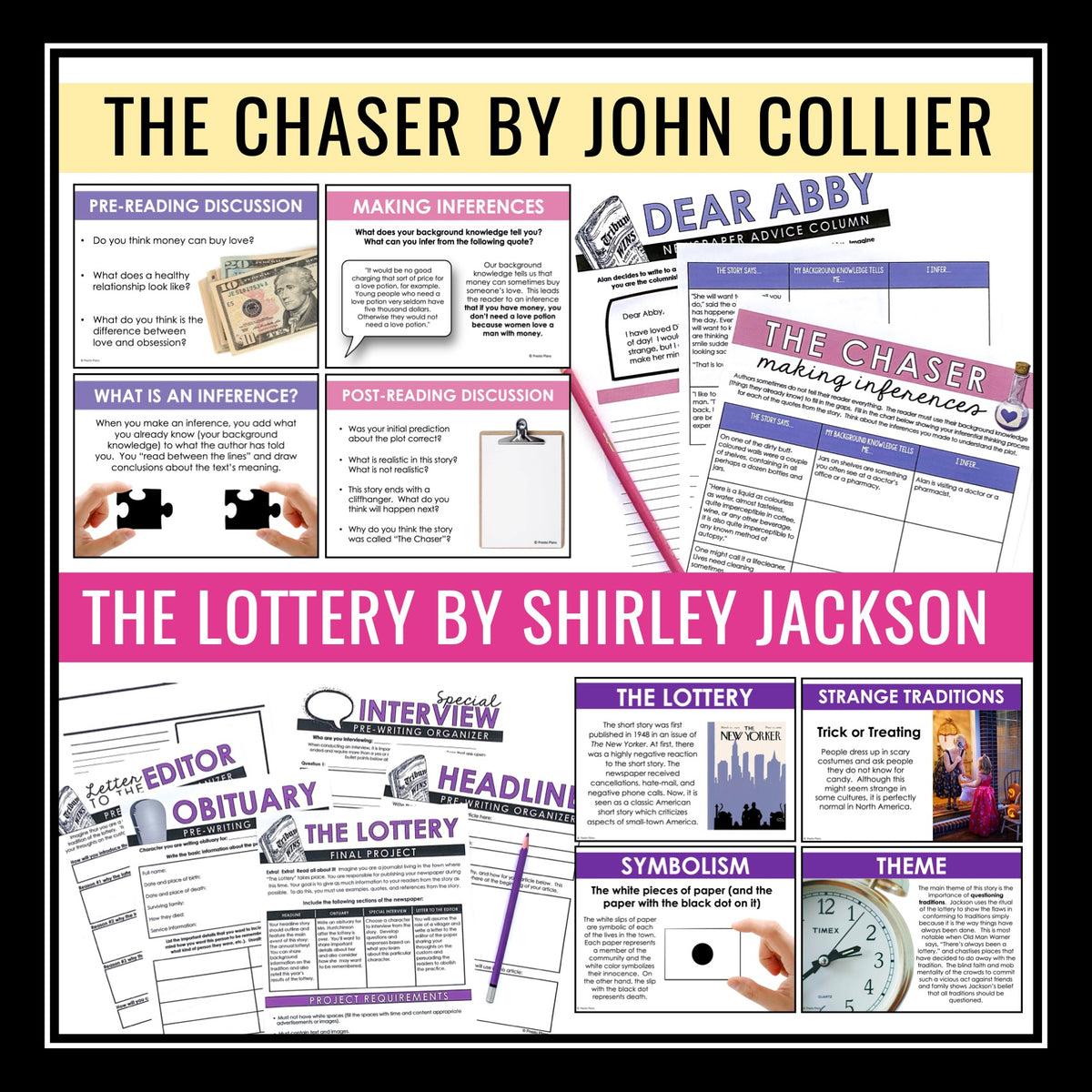 Short Story Unit Plan - Presentation Slides, Assignments, Games, and A ...