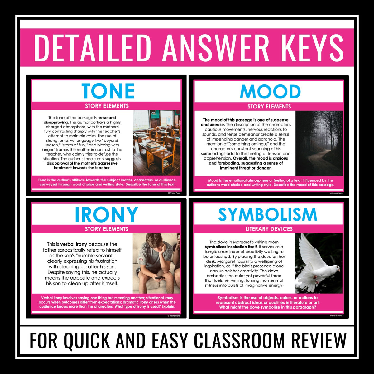 Story Elements and Literary Devices Bell Ringers - Fiction Analysis Wa ...