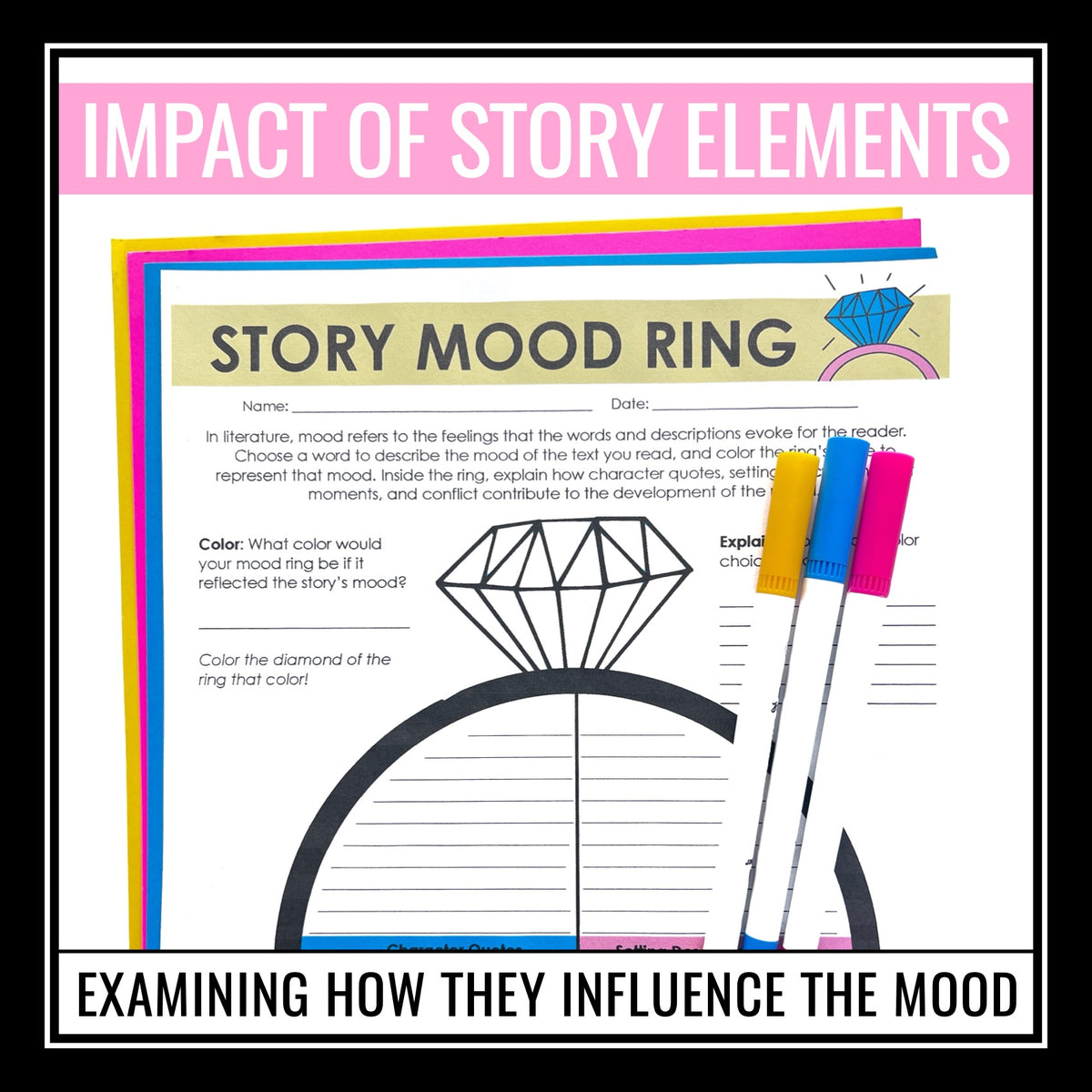 Mood Assignment For Any Novel or Short Story - Story Elements Activity ...