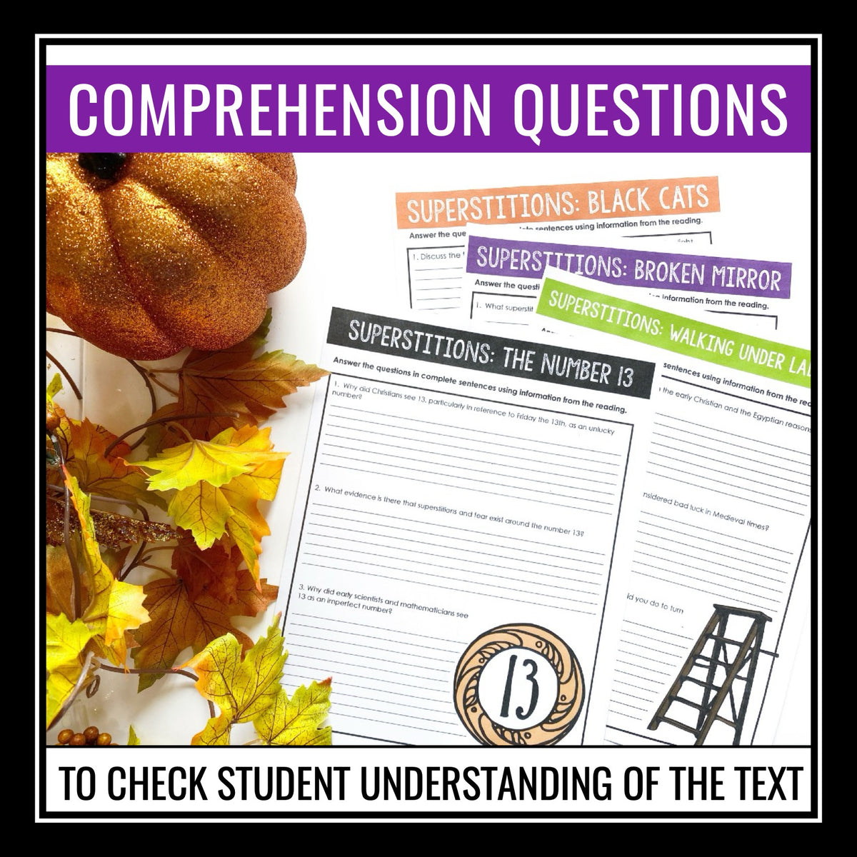 Halloween Reading Comprehension - Superstitions Nonfiction Articles ...