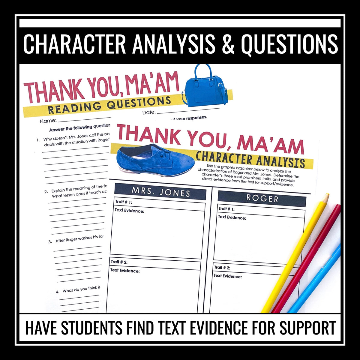 Thank you, Ma'am by Langston Hughes - Short Story Unit Assignments & A ...