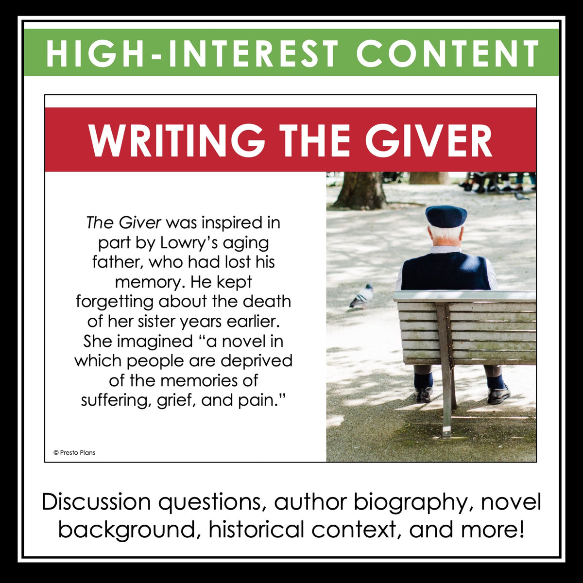 The Giver Introduction Presentation - Discussion, Lois Lowry Biography ...