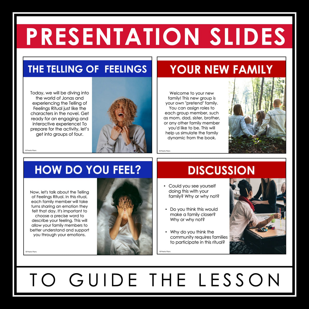 The Giver Activity - The Telling of Feelings Ceremony Novel Simulation ...