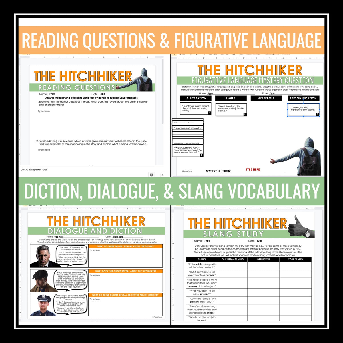 The Hitchhiker by Roald Dahl - Short Story Digital Slides and Assignme ...