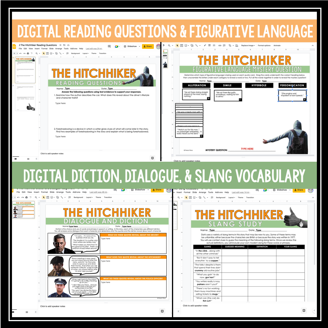 THE HITCHHIKER BY ROALD DAHL DIGITAL SHORT STORY RESOURCES – Presto Plans
