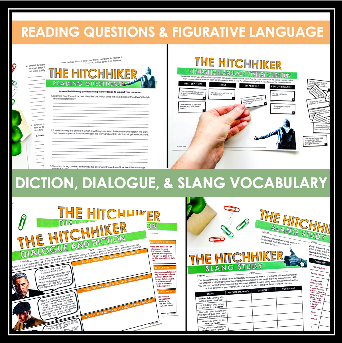 The Hitchhiker by Roald Dahl - Short Story Unit Slides, Assignments, A – Presto Plans