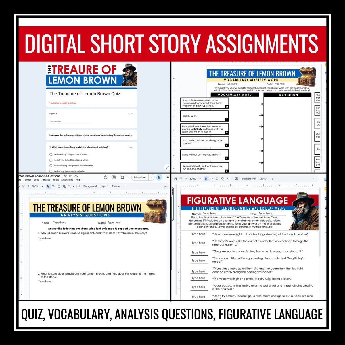 The Treasure of Lemon Brown by Walter Dean Myers – Digital Short Story ...