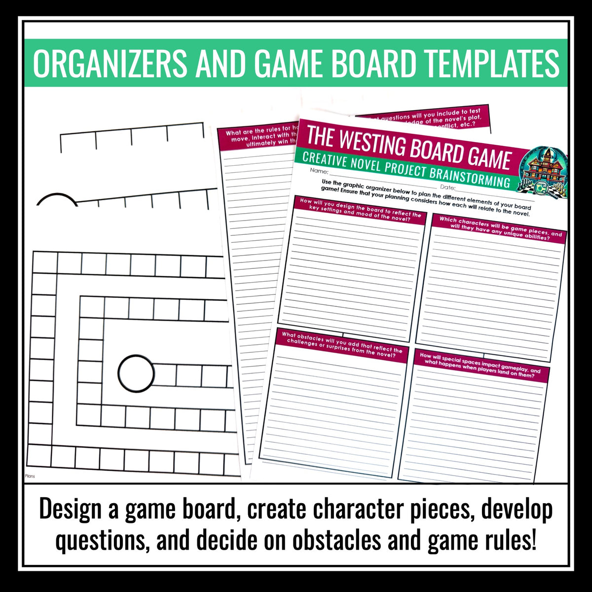 The Westing Game Final Creative Project - Design Your Own Novel Board ...