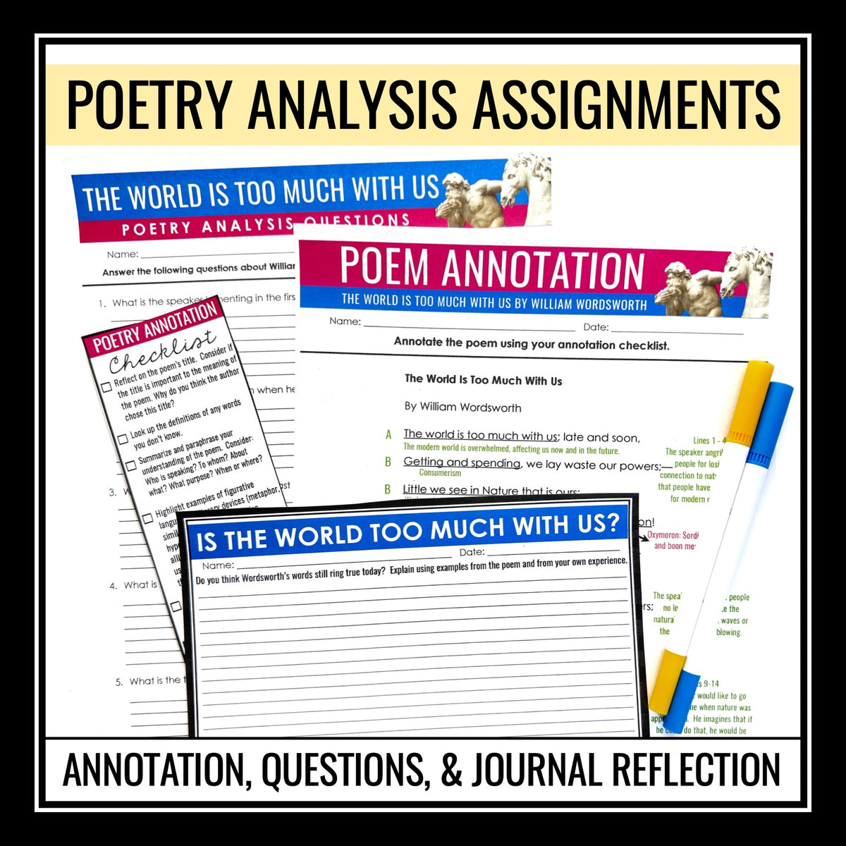 The World is Too Much With Us by William Wordsworth - Poetry Lesson ...