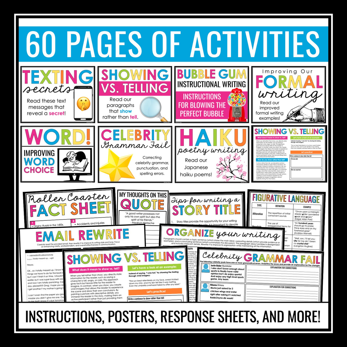 Writing Activities & Assignments Persuasive, Narrative, Expository, De ...