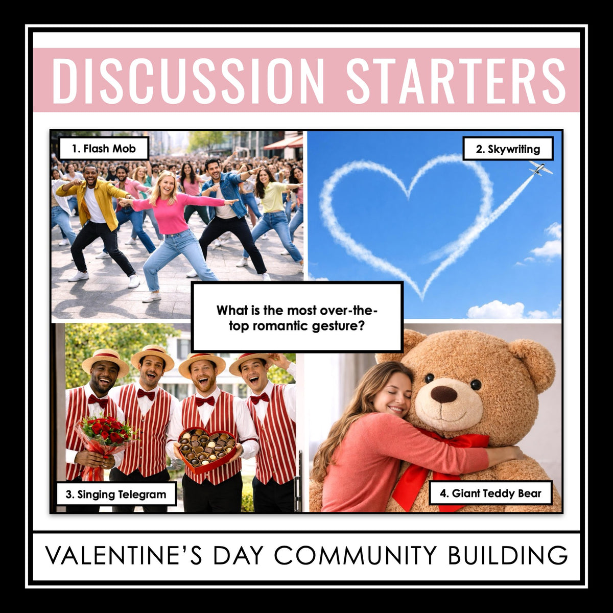 Valentine’s Day Game – Fun 4 Corners Game Activity for Middle & High S ...