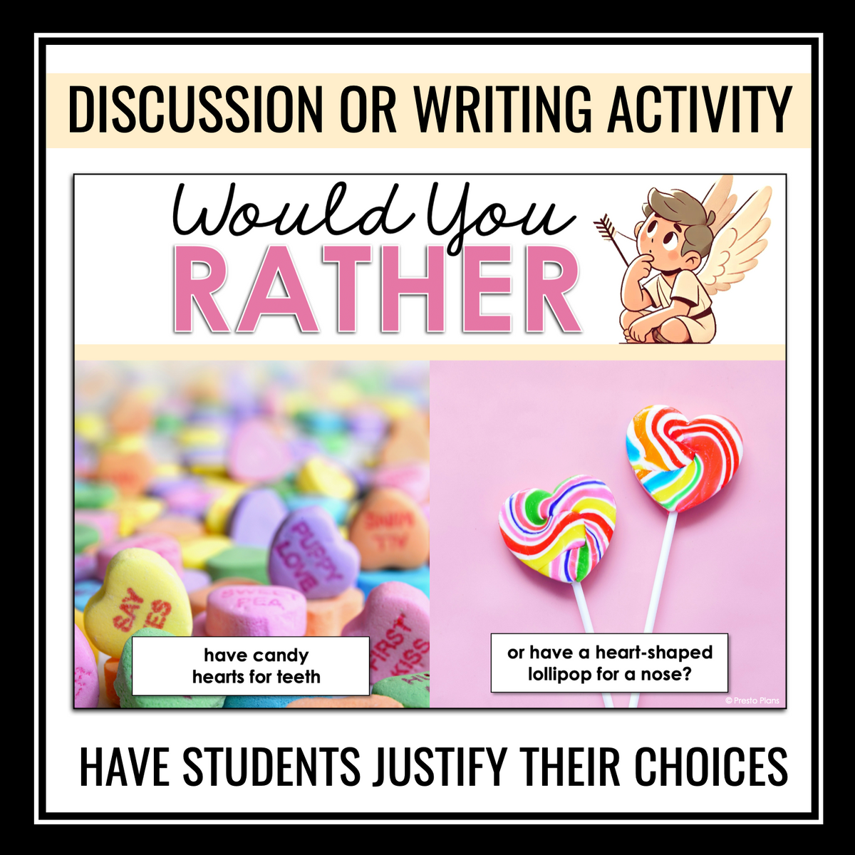 Valentine's Day Would You Rather Activity - Discussion or Writing Prom ...