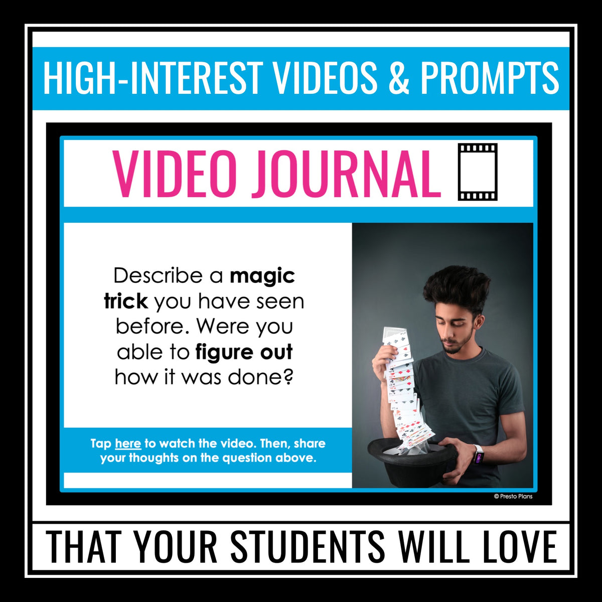 Video Journal Writing Prompts - Video Clip Opinion and Personal Writin ...